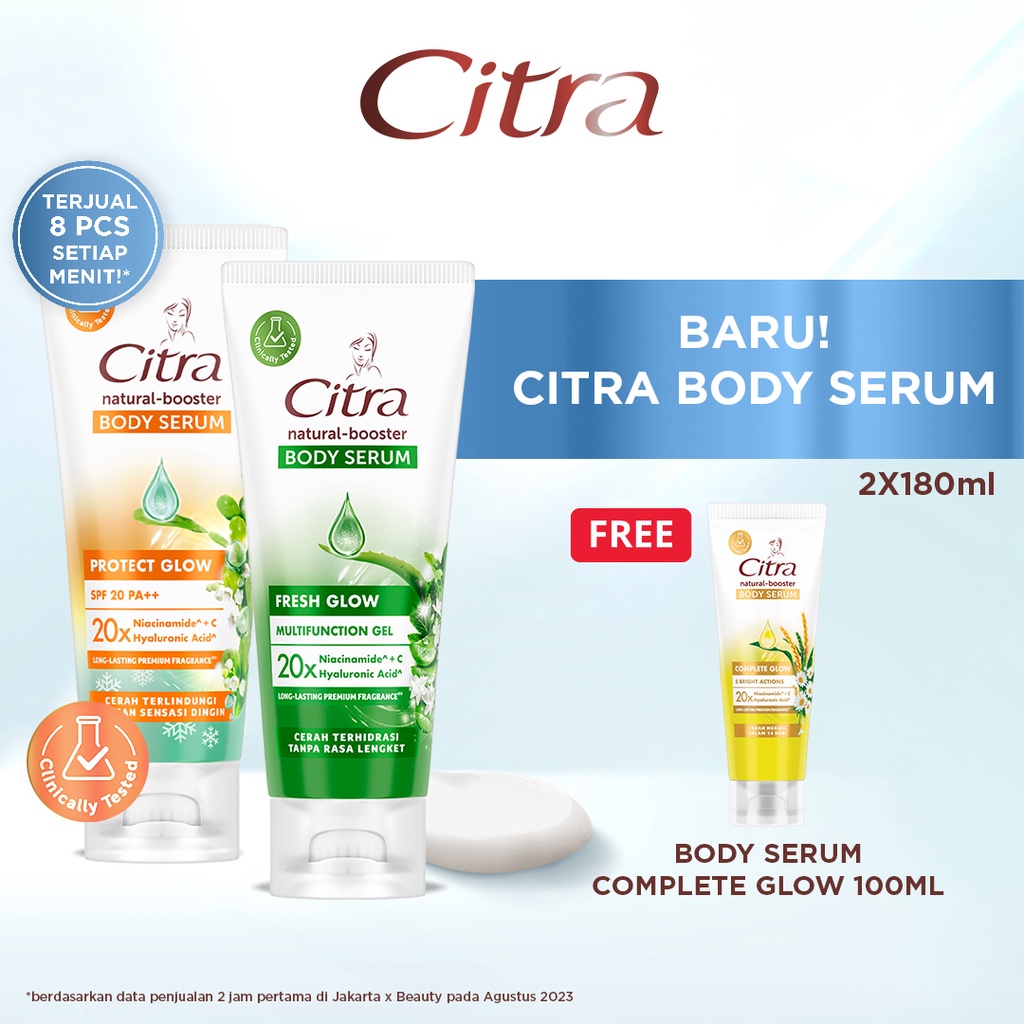 Jual Buy Citra Natural Booster Body Serum Protect Glow 180 ML & Citra ...