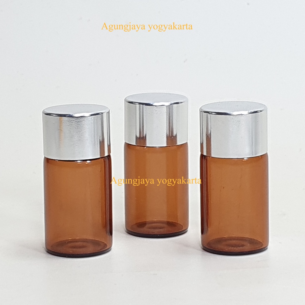 Jual Botol Kaca Mini 3 Ml Tabung Amber / Botol Kaca / Botol Kaca Mini ...