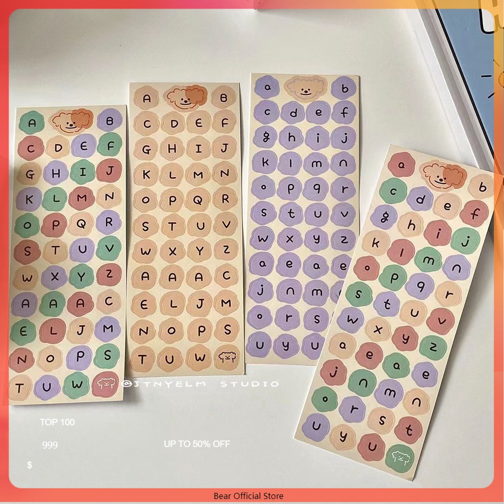 Jual Stiker kartun alfanumerik/stiker manual bahasa Inggris Korea ...