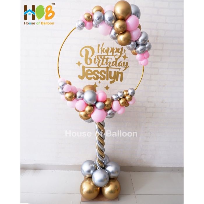Jual Stand Standing Tiang Dekorasi Balon Round Ring Lingkaran Bulat ...