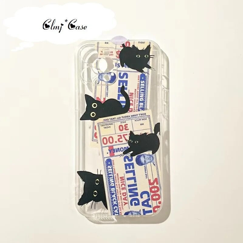 Jual Clmj Kartun Kucing Lucu Casing Ponsel untuk iP 11 12 Mini 14 Plus ...