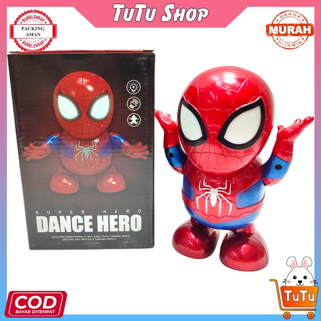 Jual Tutu Shop Mainan Anak Robot Dance Hero / Ironman Batman Spiderman ...