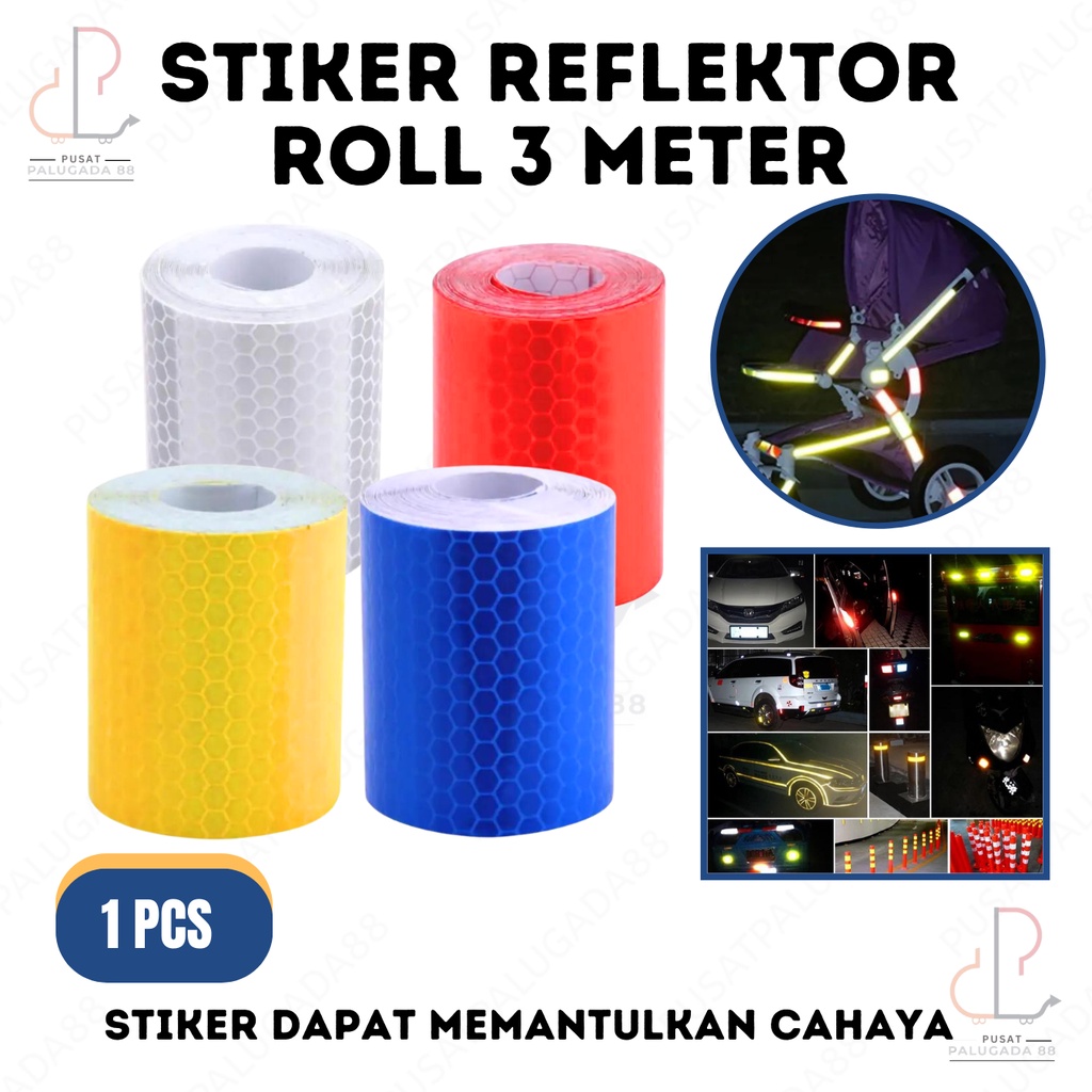 Jual Stiker Reflektor 3M Pemantul Cahaya Bumper Bak Motor Mobil Truk ...