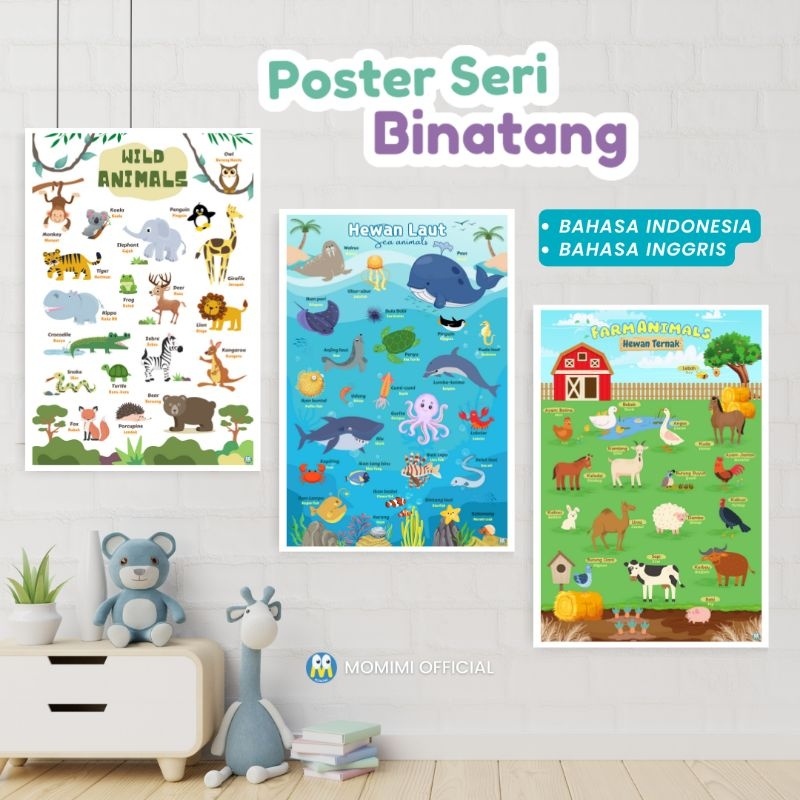 Jual JDM Project - Poster Hewan Edukasi Anak Gambar Hewan Edukasi Anak ...