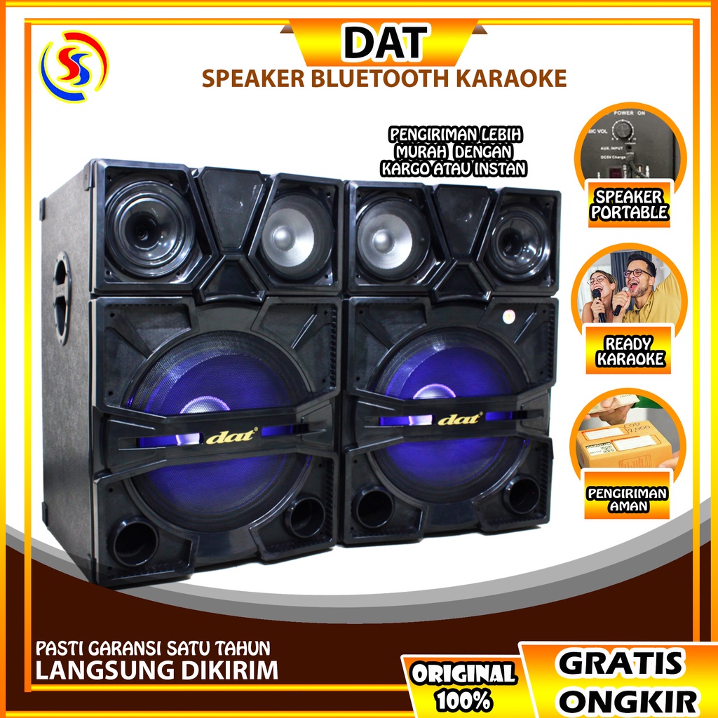 Jual SPEAKER AKTIF SPEAKER BLUETOOTH SPEAKER KARAOKE 18 INCH DAT DX 181 ...