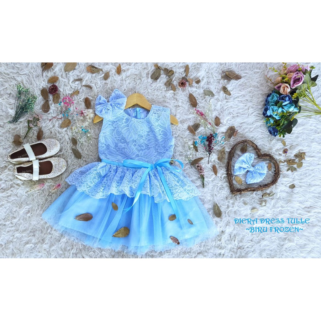 Jual Baju Anak Unik Azzafran DRESS MODEL DIERA ANAK WARNA BIRU FROZEN ...