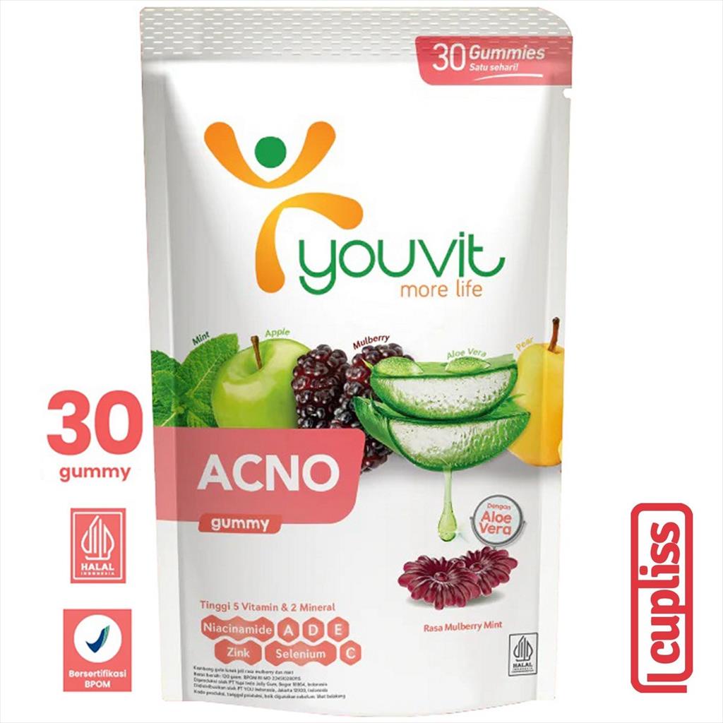 Jual YOUVIT Multivitamin Gummy ACNO 30 Days anti Jerawat | Shopee Indonesia