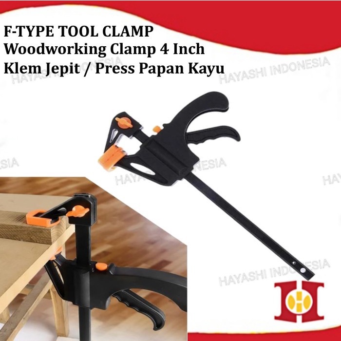 Jual F Clamp Catok Klem Alat Penjepit Kayu Besi Ratchet 4 6 8 10 Inch ...