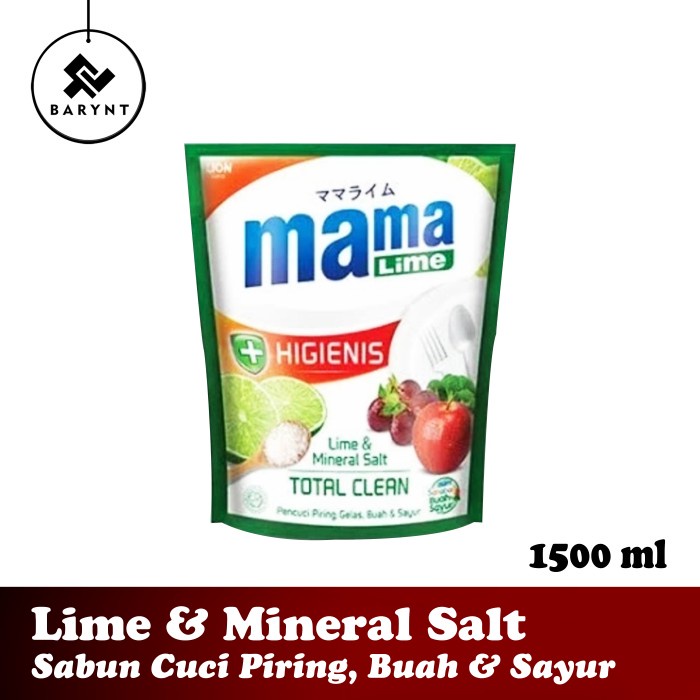 Jual Mama Lime & Mineral Salt 1500 ml Sabun Cuci Piring dan Buah ...