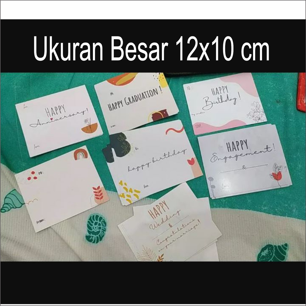Jual KARTU UCAPAN POLOS GREETING CARD GIFT CARD SIZE 10x12 cm | Shopee ...