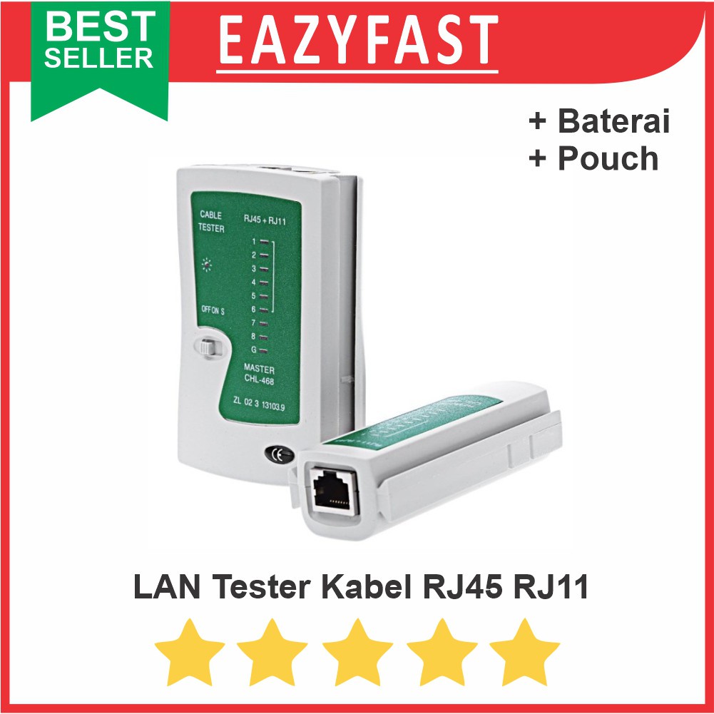 Jual LAN Tester RJ45 RJ11 Network Cable Test Check Alat Uji Kabel ...