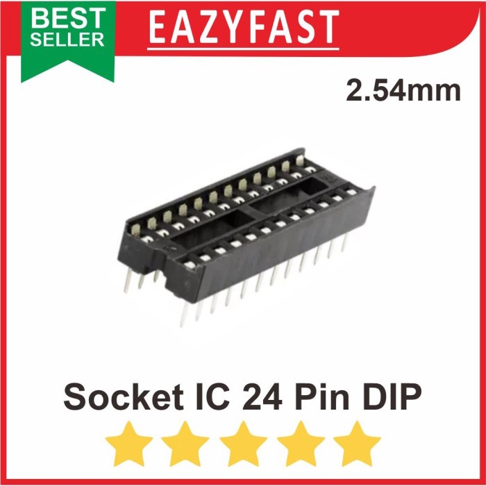 Jual Socket IC 24P 24 P Pin Kaki DIP Skinny Soket Rumah Dudukan Adapter | Shopee Indonesia