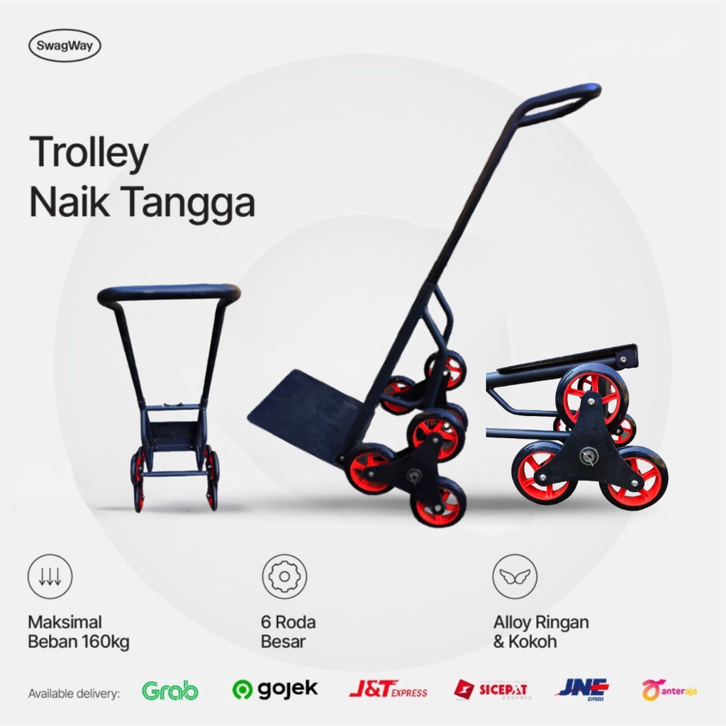 Jual Trolley troli naik tangga barang berat besar Troli roda ringan ...