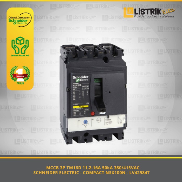Jual SCHNEIDER Mccb Nsx 3P3D Tm16D Nsx100N - Lv429847 | Shopee Indonesia