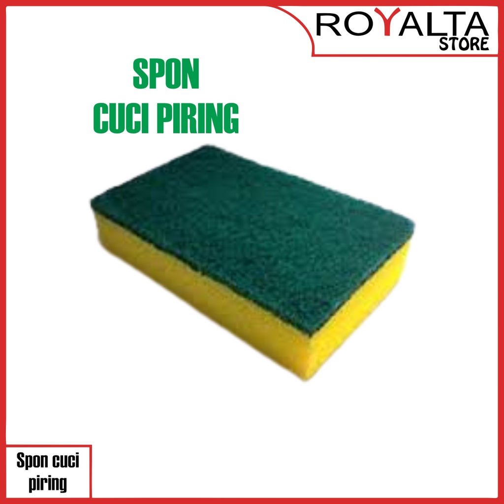 Jual spon cuci piring - spon busa - spon 2 lapis - hijau-kuning ...