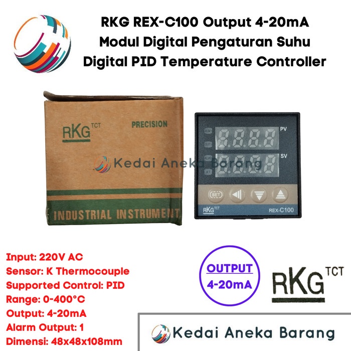 Jual PID Rex C100 Rex-C100 Temperatur Temperature Controller Output 4-20mA GT27 | Shopee Indonesia