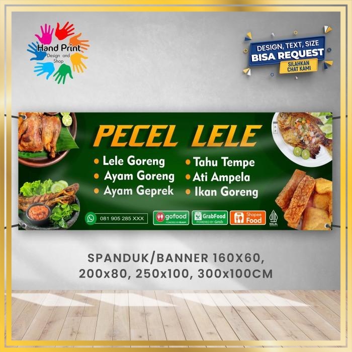 Jual SPANDUK BANNER Warung Makan Pecel Lele B 300x100 CM | Shopee Indonesia