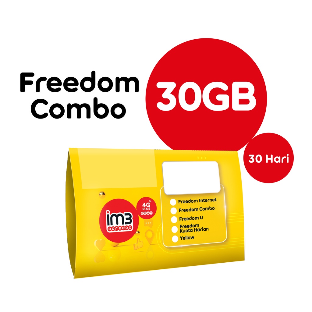 Jual KARTU PERDANA FREEDOM COMBO 30GB / 30 Hari - Produk Kartu Populer ...