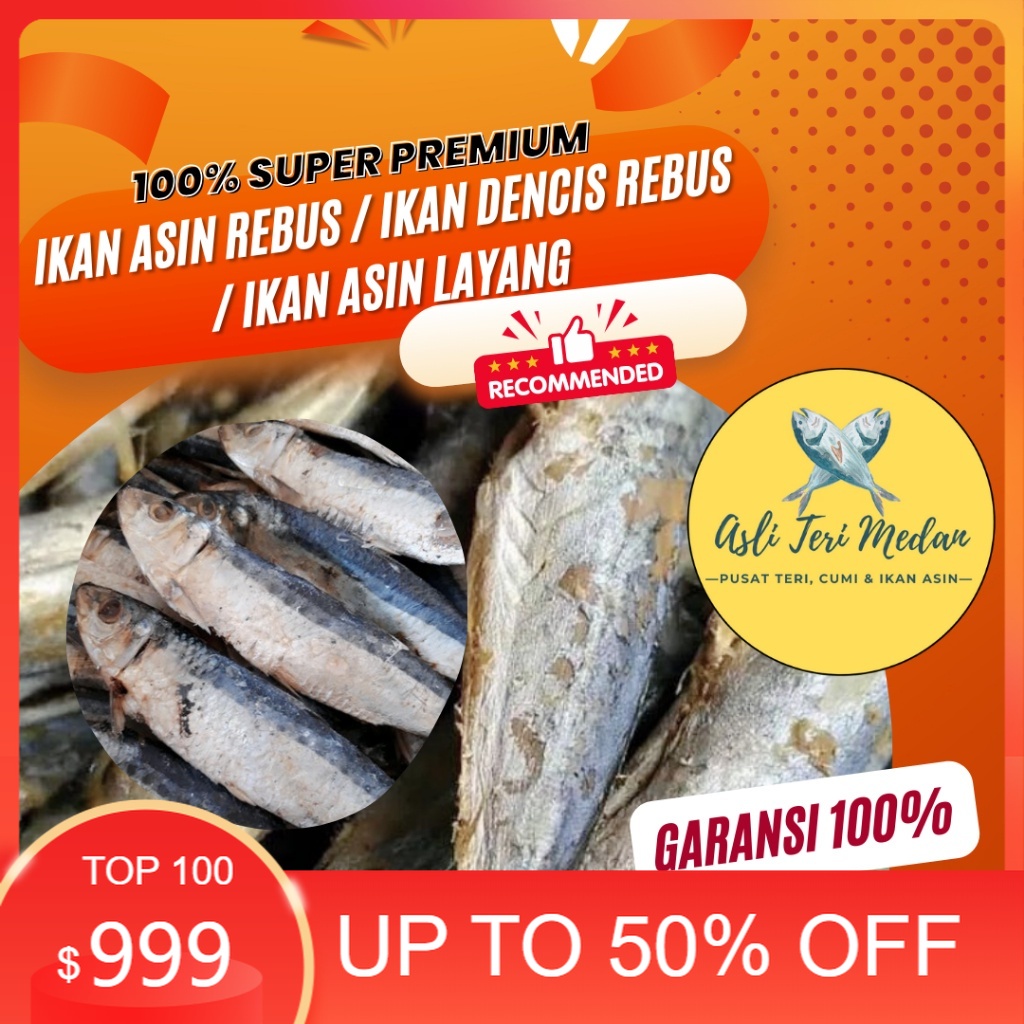 Jual (COD) IKAN ASIN REBUS SUPER / IKAN ASIN REBUS LAYANG / IKAN DENCIS ...