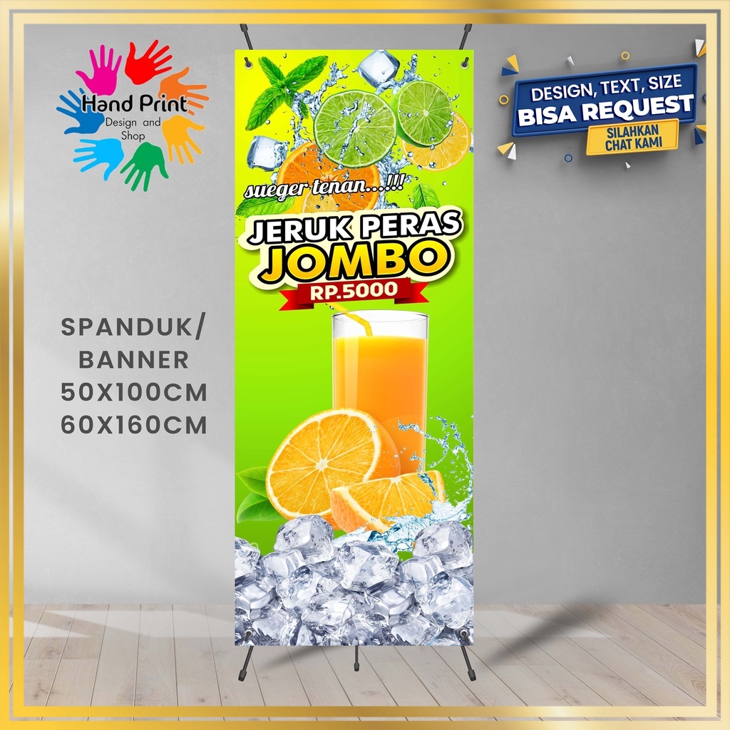 Jual SPANDUK / BANNER Es Jeruk Peras Jombo Bisa Request Desain | Shopee ...