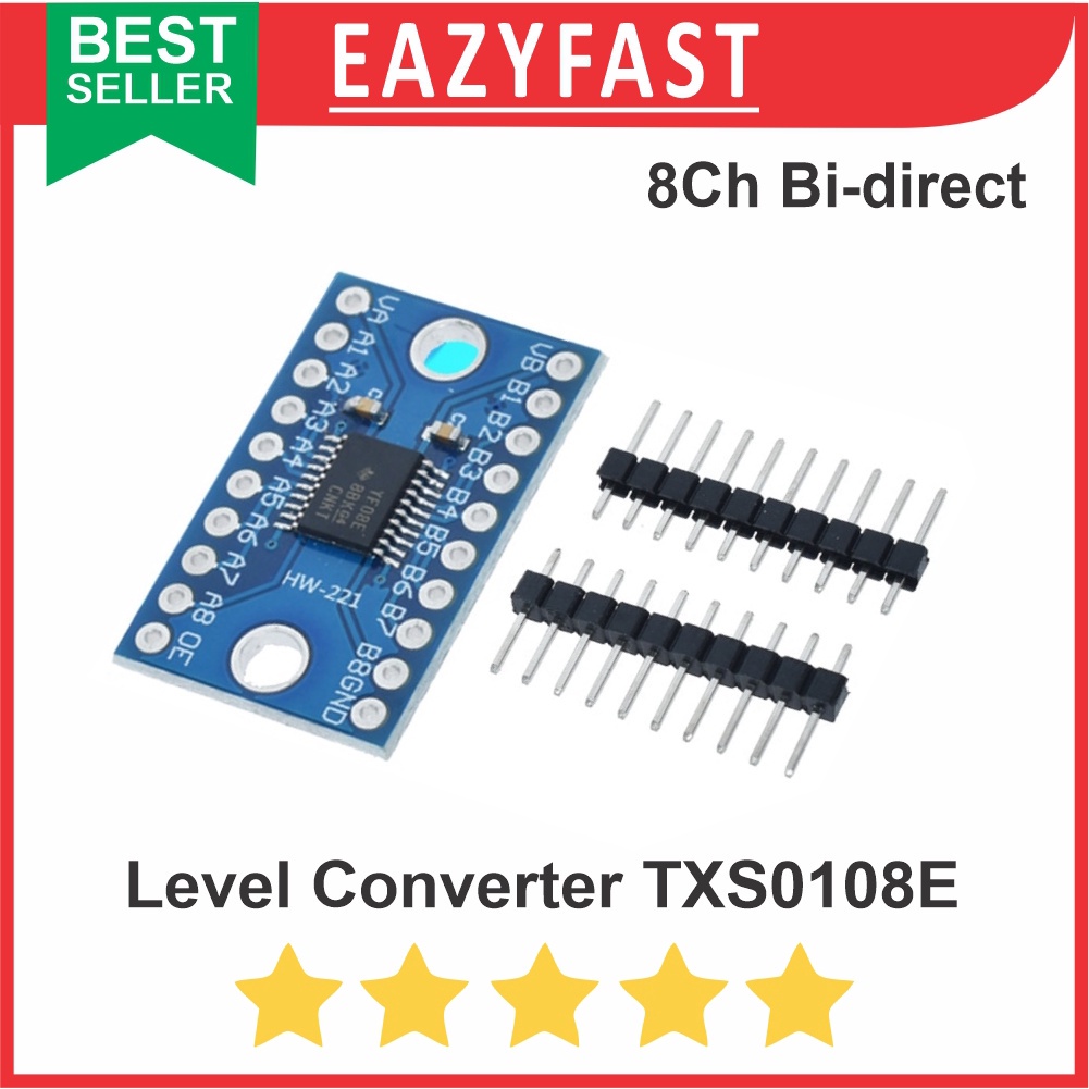 Jual TXS0108E 3.3V 5V 8 Ch Channel Logic Level Converter TTL Bi ...