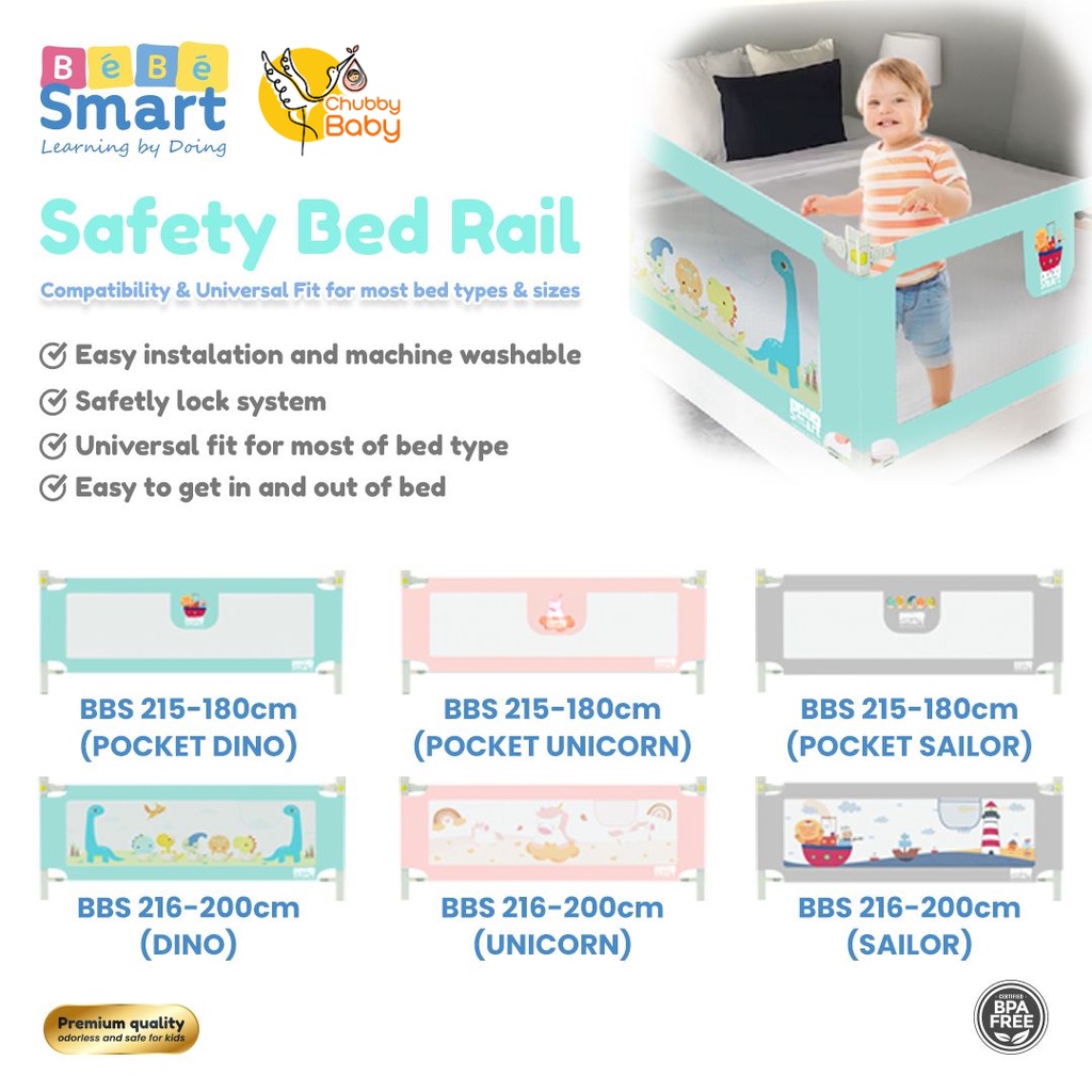 Jual Bebe Smart Foldable Safety Bed Rail | Pembatas Pengaman Ranjang ...