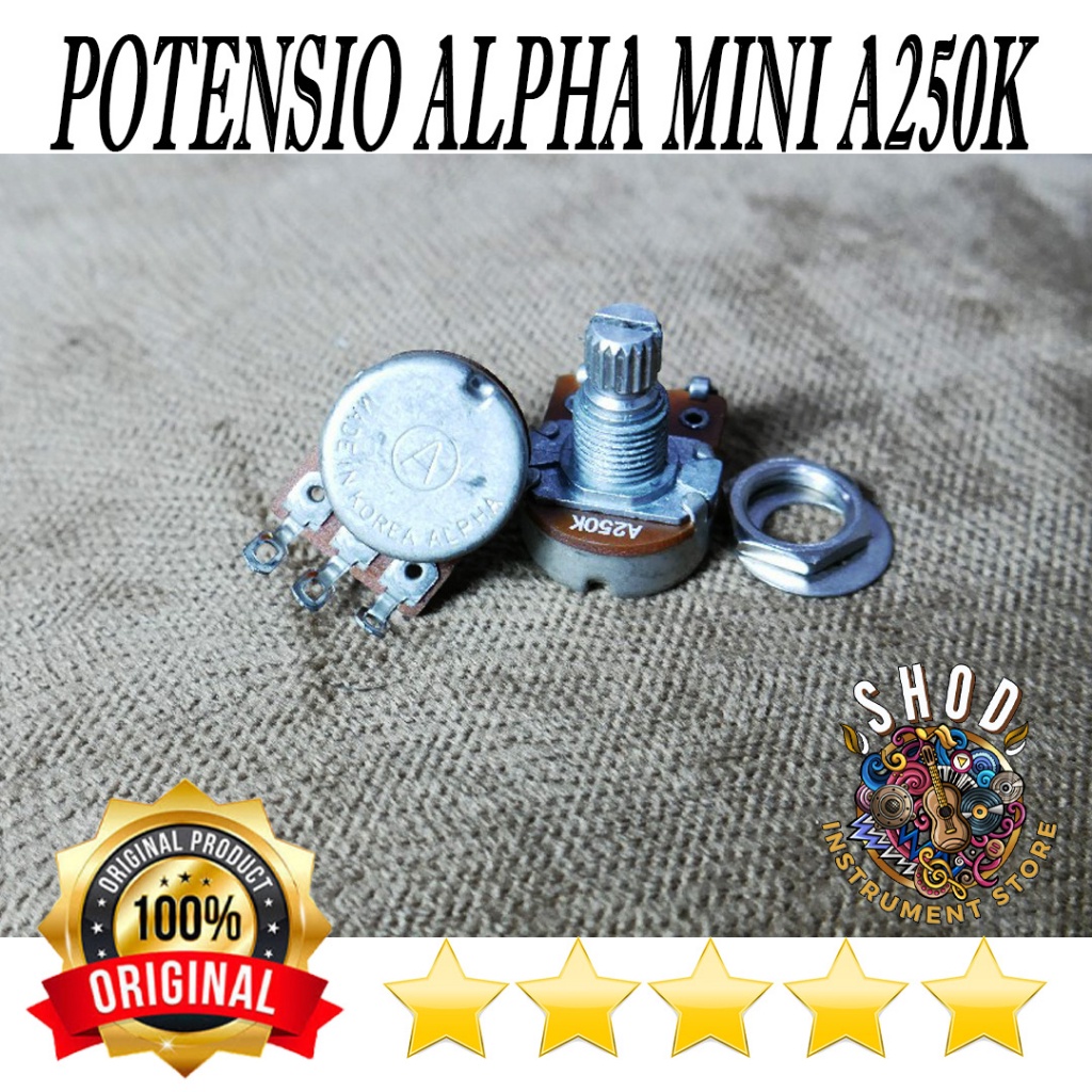 Jual potensio gitar elektrik dan bass mini alpha original korea A250K | Shopee Indonesia