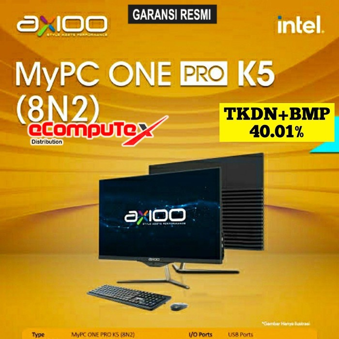 Jual PC AIO AXIOO MYPC ONE PRO K5 (8N2) i5 RAM 8GB 256GB 21.5"FHD TKDN - GARANSI RESMI | Shopee ...