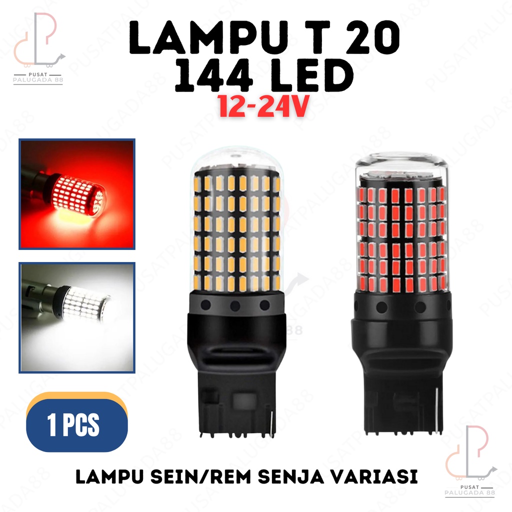 Jual Lampu LED T20 7440 144 LED Lampu T20 W21W 3014 144SMD Led Sein Sen ...