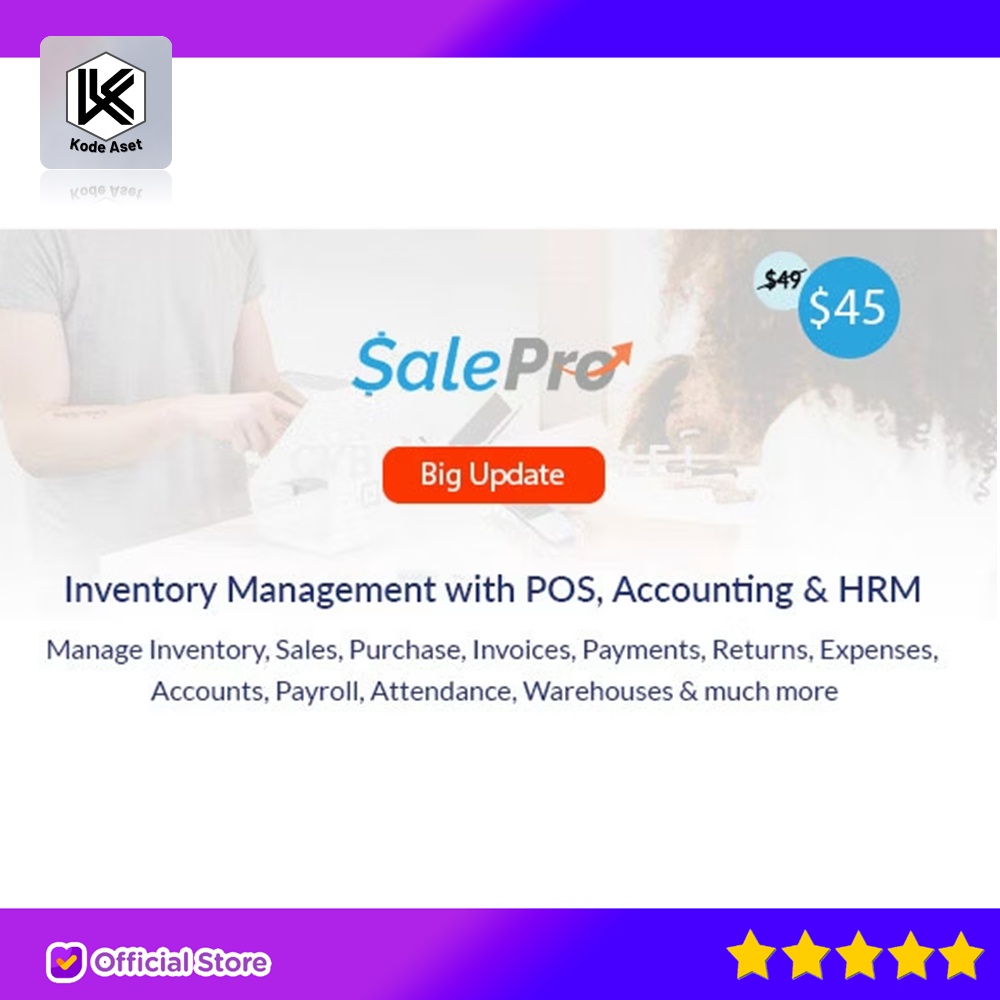 Jual SOURCE CODE APLIKASI SALEPRO - POS, INVENTORY MANAGEMENT SYSTEM WITH HRM & ACCOUNTING BY ...