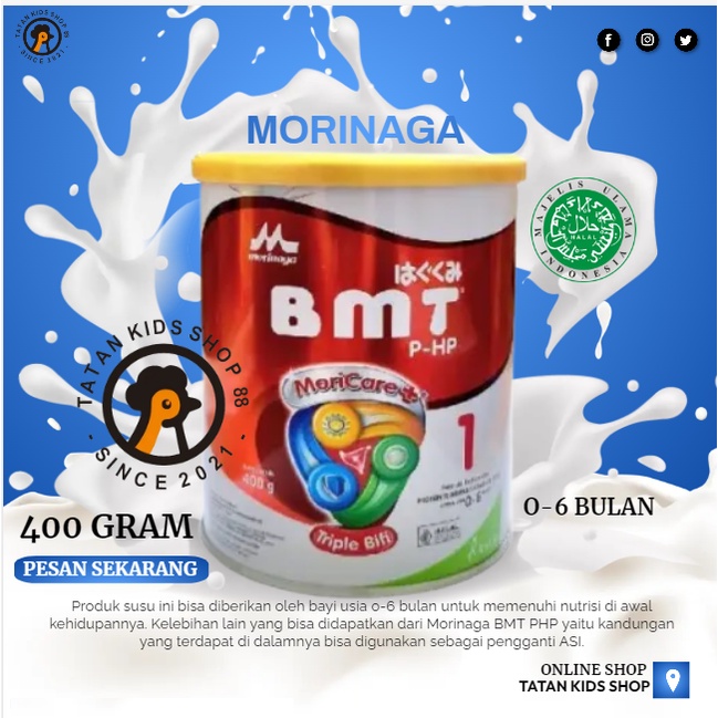 Jual Morinaga BMT PHP Susu Formula Bayi 0 Sampai 6 bulan 400g | Shopee ...
