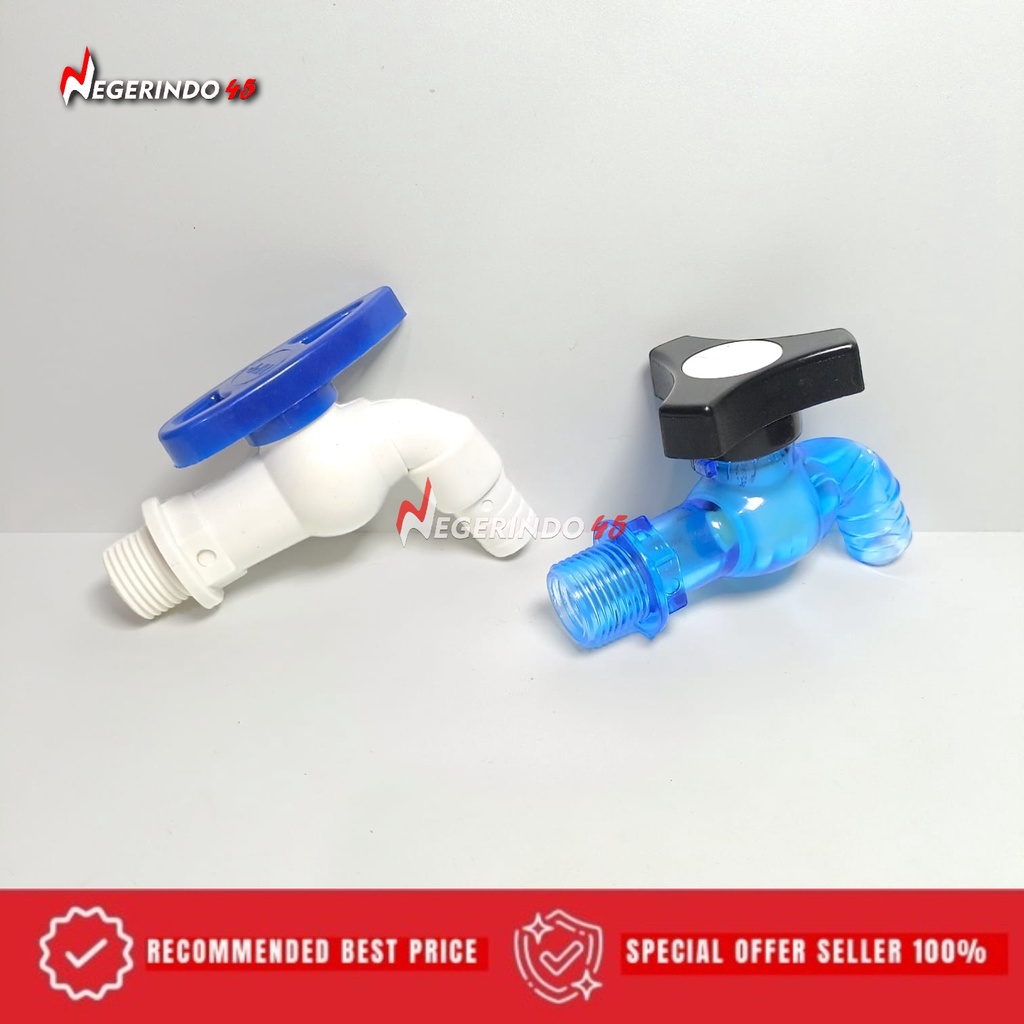 Jual KERAN KRAN AIR PVC 1/2" KRAN TEMBOK TAMAN GAGANG BIRU | Shopee ...