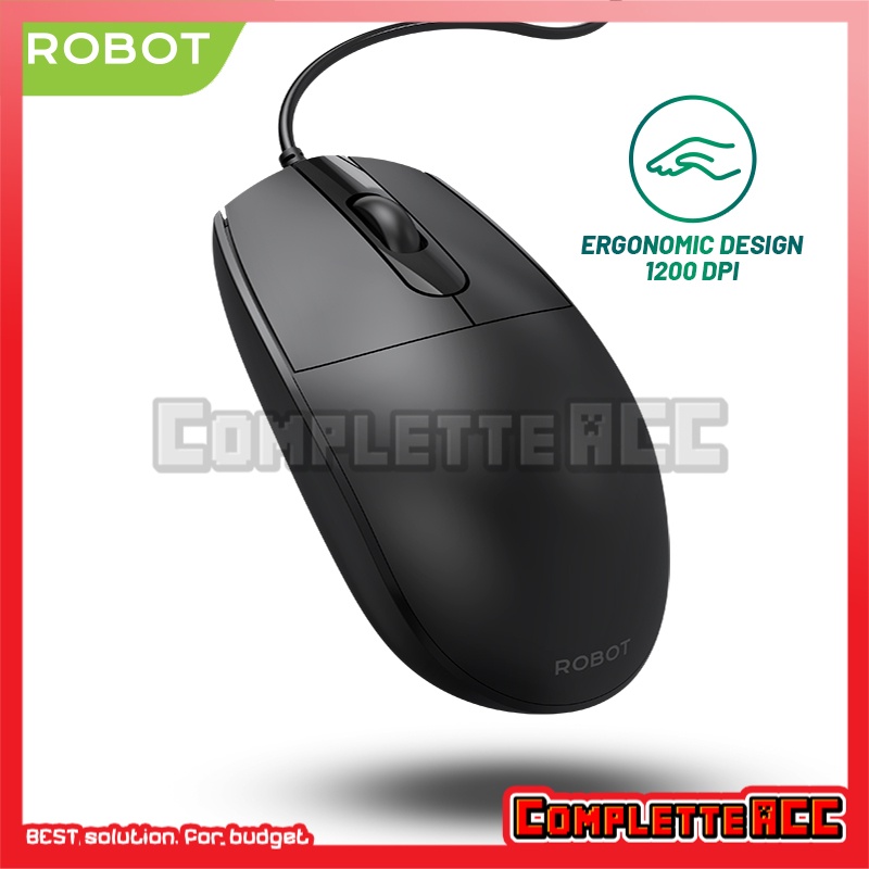 Jual ROBOT M102 Optical Mouse Office Wired Mouse 1200 DPI Berkabel ...