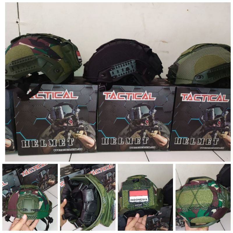 Jual Helm Tactical TNI Polri Mich 2001 Tactical Helmet Plus Cover ...