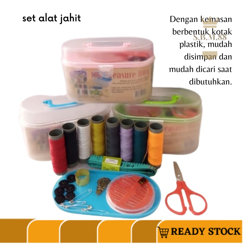Jual SM88 - SET Alat Jahit Lengkap / Perlengkapan Jahit Manual / Sewing ...