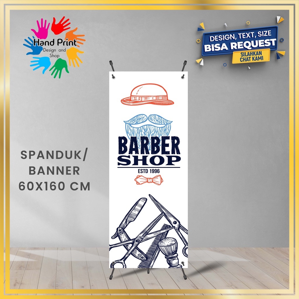 Jual SPANDUK / BANNER Barbershop Pangkas Rambut Cukur Rambut Haircut ...