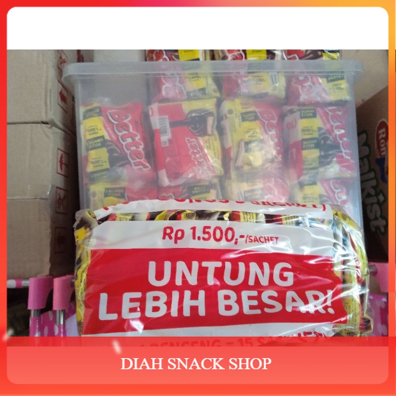 Jual Better Renceng Jumbo Biskuit bersalut Coklat isi 10 dua ribu ...