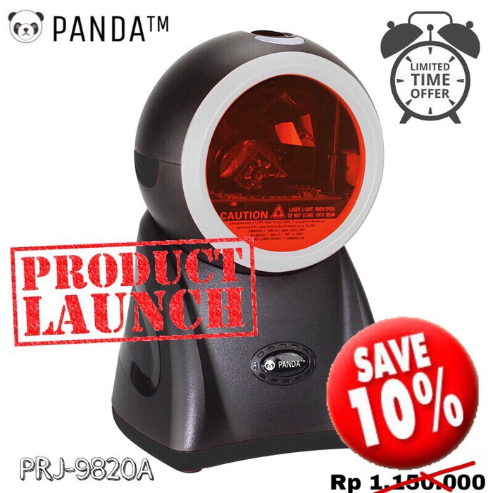 Jual BARCODE SCANNER PANDA PRJ-9820 OMNI DIRECTIONAL LASER - USB ...