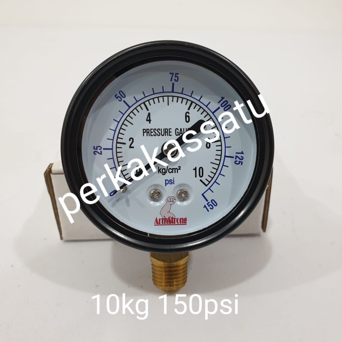 Jual PRESSURE GAUGE 10 KG BAR ARMSTRONG MANOMETER PENGUKUR TEKANAN 150 ...