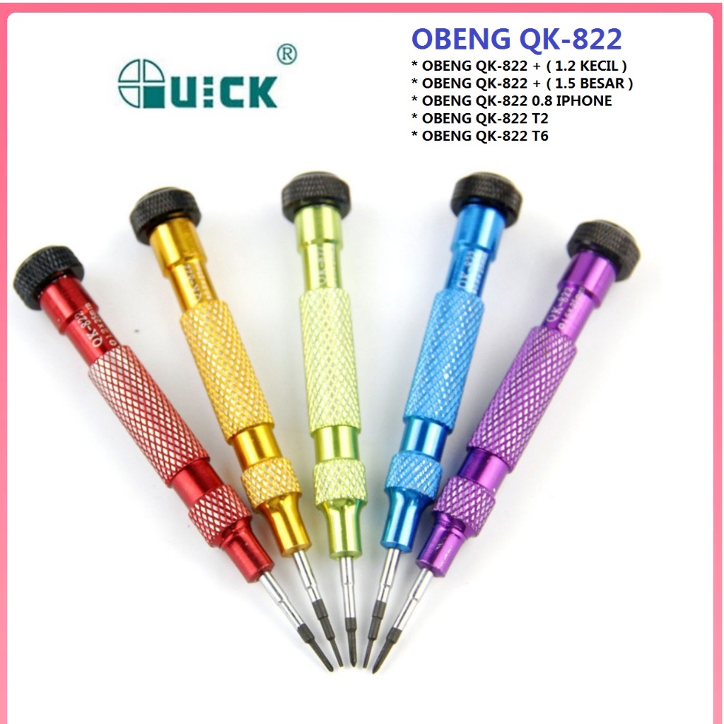 Jual OBENG SATUAN QK-822 OBENG PLUS 1.2 KECIL | Shopee Indonesia