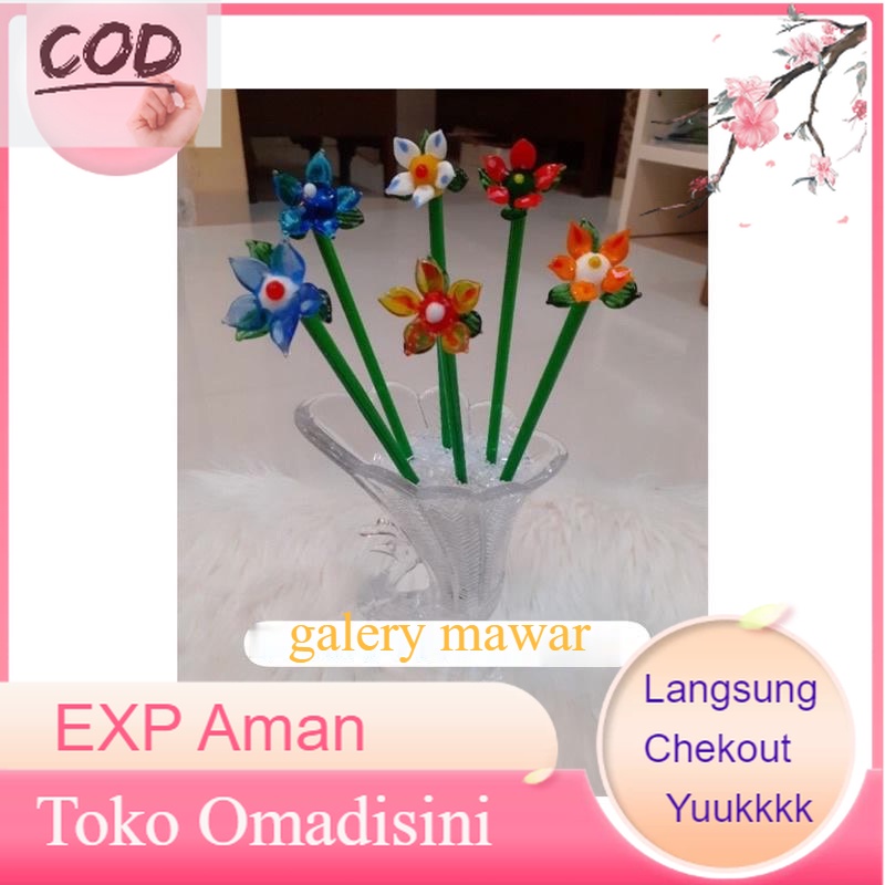 Jual Bunga Lidi Kristal tinggi 20 cm harga satuan - omadisini | Shopee ...