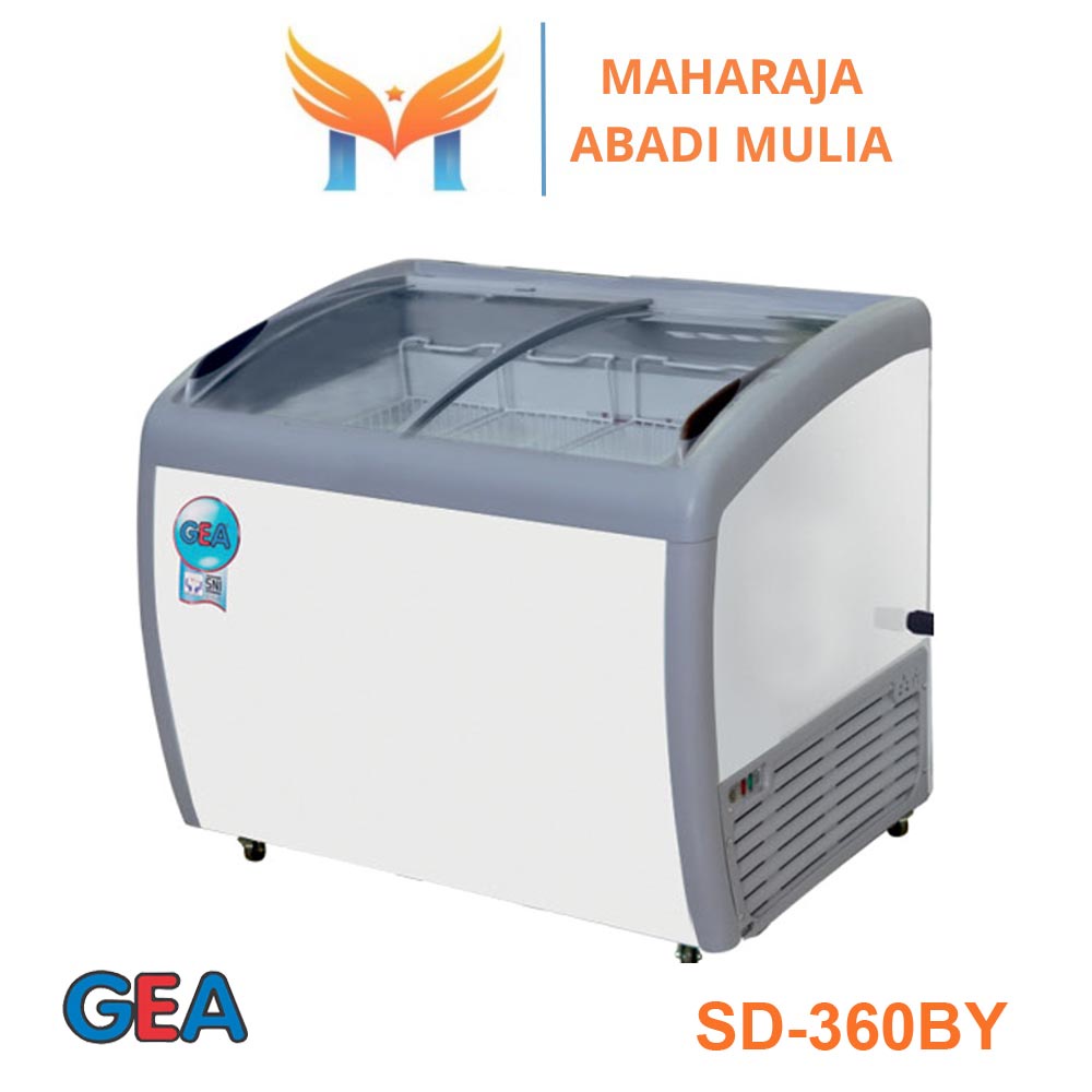 Jual Freezer Box Pintu Kaca Geser Gea Sd-360by Sliding Curve Glass Freezer Kapasitas 360 Liter ...