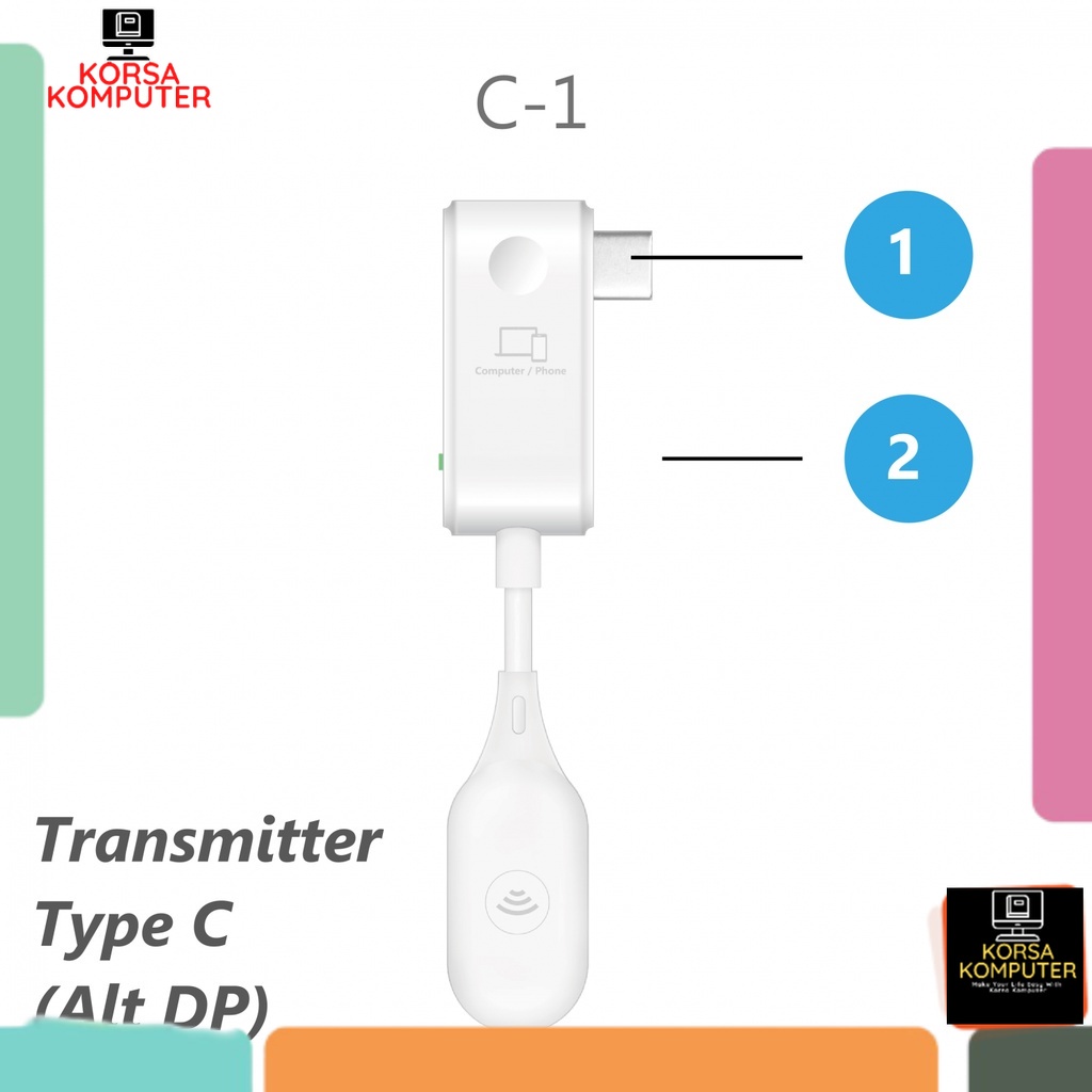 Jual HDMI Wireless Receiver and Transmitter Type C Compact Mate 2 ...