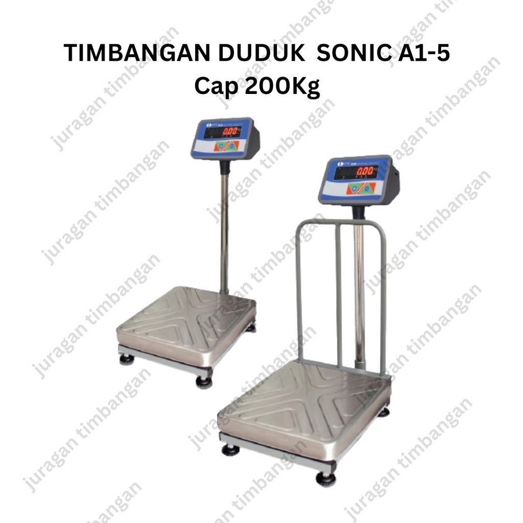 Jual Timbangan duduk SONIC A1-5 CAP 200kg/ Timbangan digital 200kg / timbangan barang kap 200kg ...