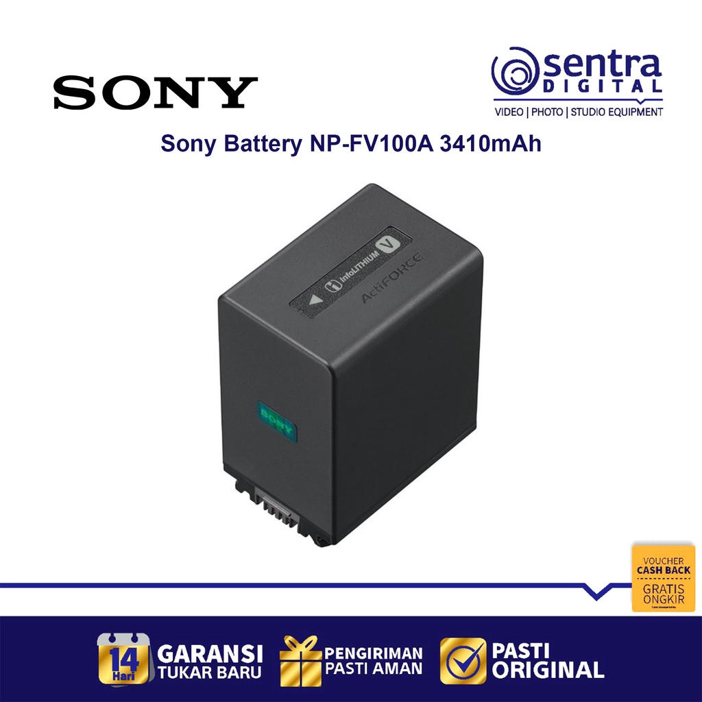 Jual Sony Battery NP-FV100A / NPFV100 A For Handycam Camcorder ( 3410mAh ) | Shopee Indonesia
