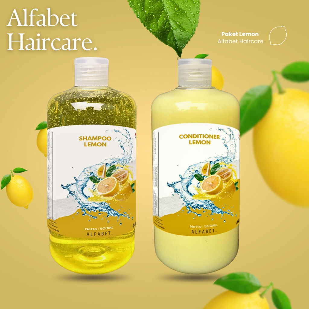 Jual Paket Shampo + Conditioner Lemon 500ML - Alfabet paket sampo ...
