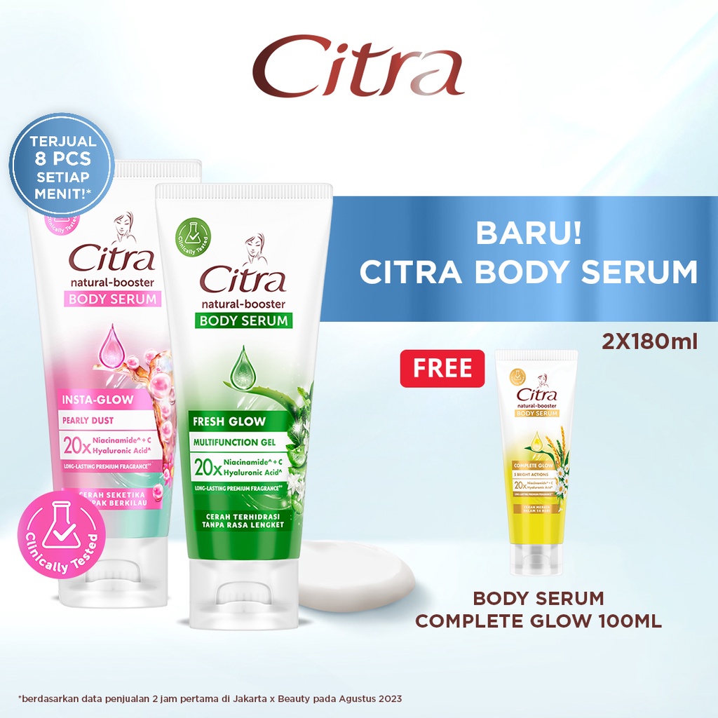 Jual Buy Citra Natural Booster Body Serum Insta Glow 180 ML & Citra ...