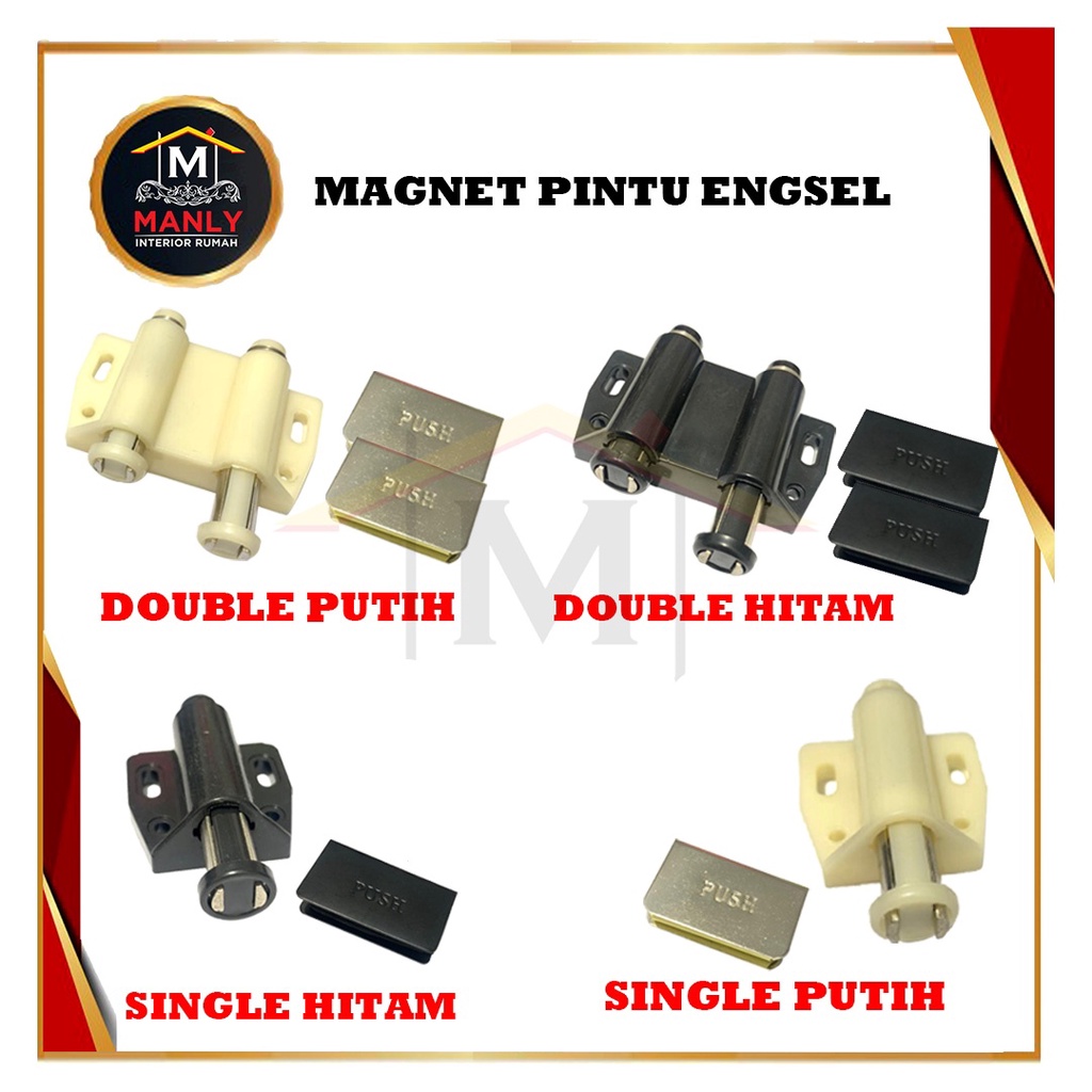 Jual Magnet Single Magnet Double Push Kunci Magnet Lemari Kaca Push Open - Single | Shopee Indonesia
