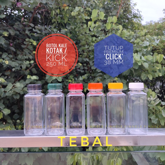 Jual Botol Kale Kotak 250 ml / Botol Kick 250 ml / Botol Plastik 250ml ...