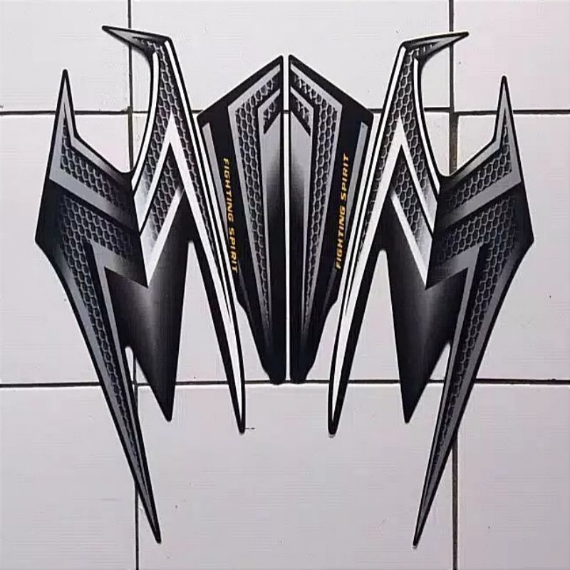 Jual Stiker Striping Motor Rx King 2004 HITAM-SILVER Sticker Lis Body ...